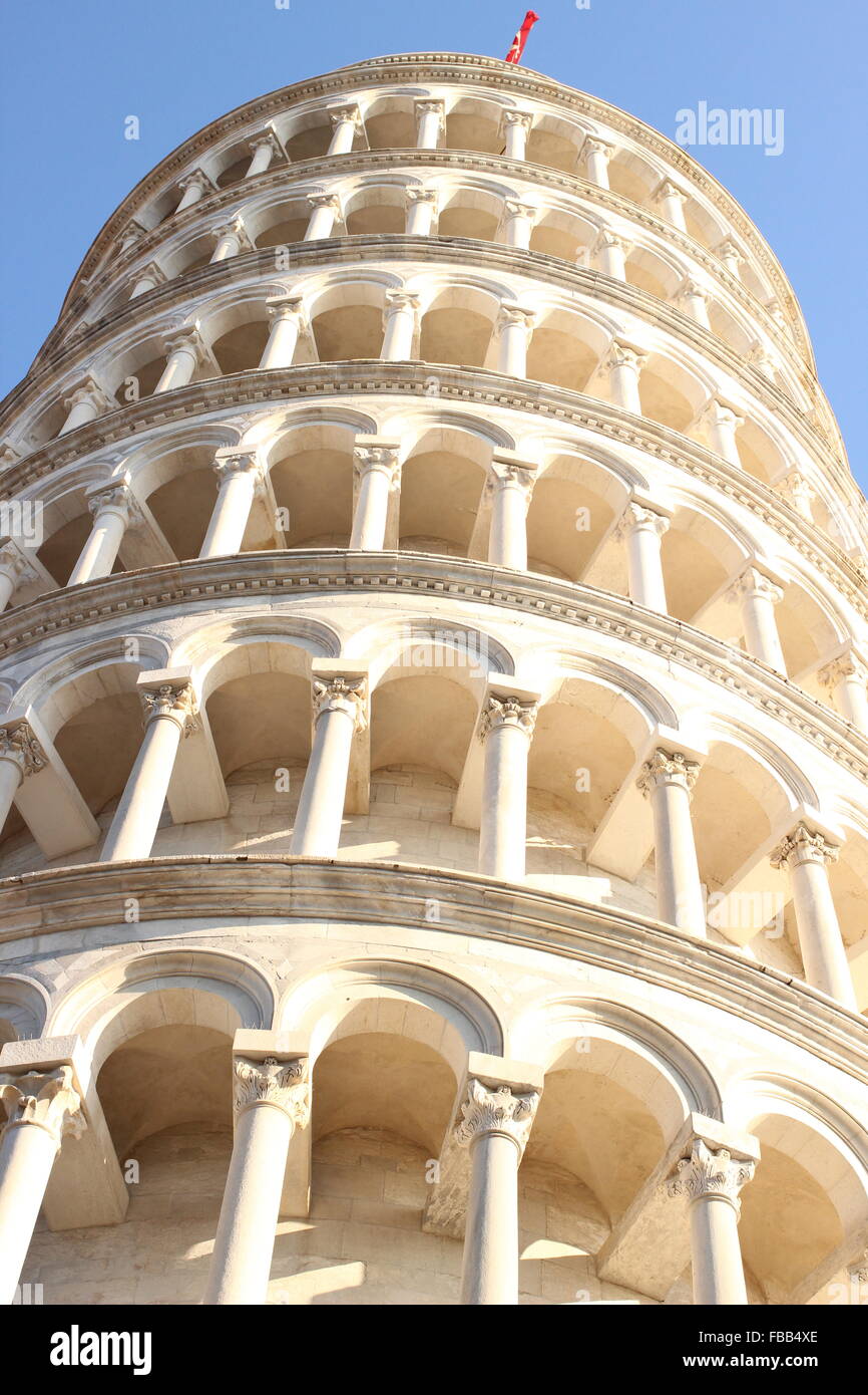 The top of Leaning Tower of Pisa, Italy Stock Photo - Alamy