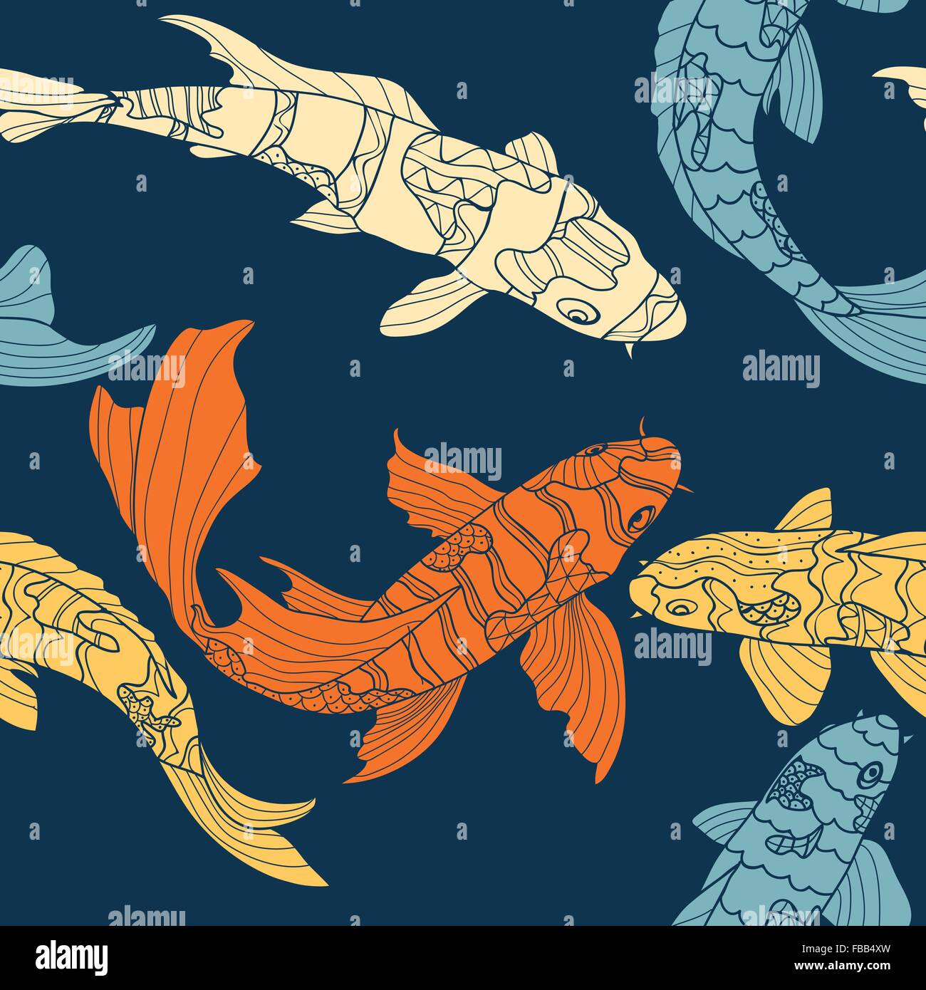 The pattern of koi Stock Vector Image & Art - Alamy