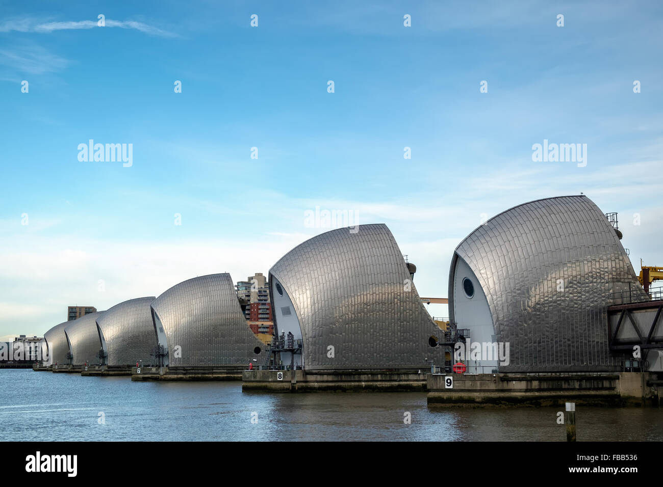 View of the Thames Barrier Stock Photo - Alamy