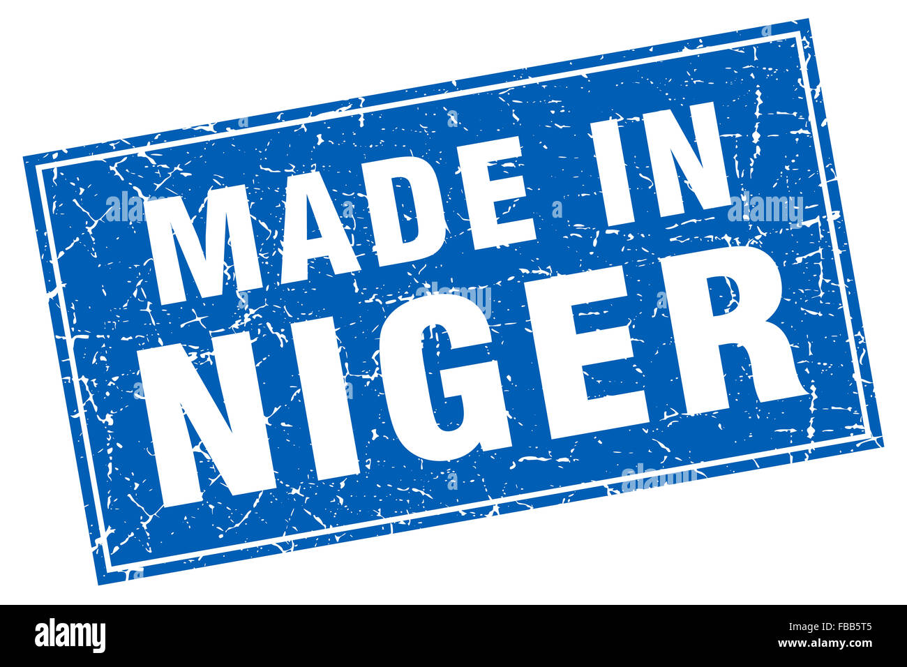Niger blue square grunge made in stamp Stock Photo - Alamy