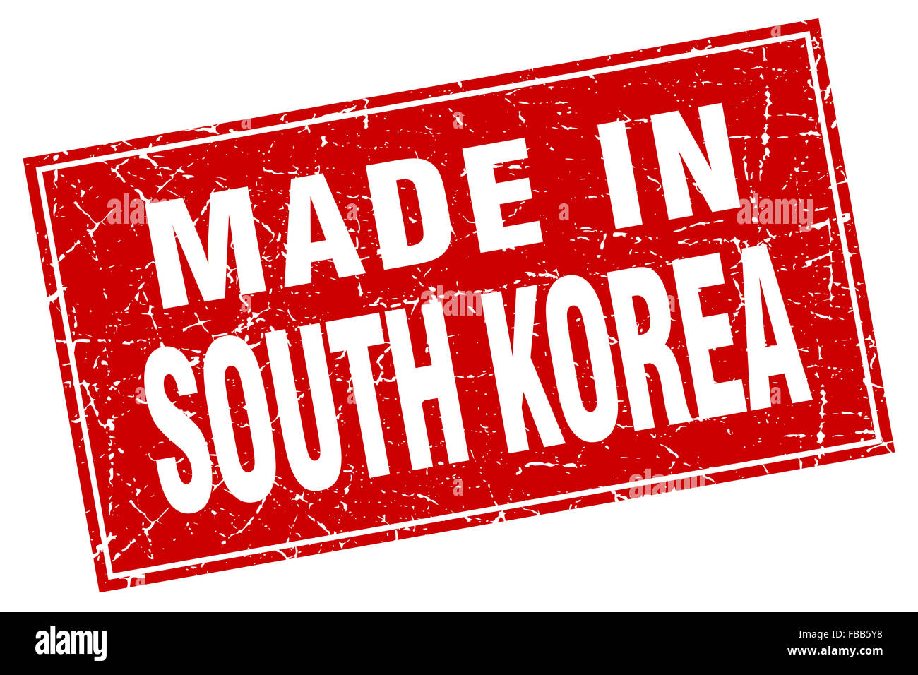 South Korea red square grunge made in stamp Stock Photo - Alamy