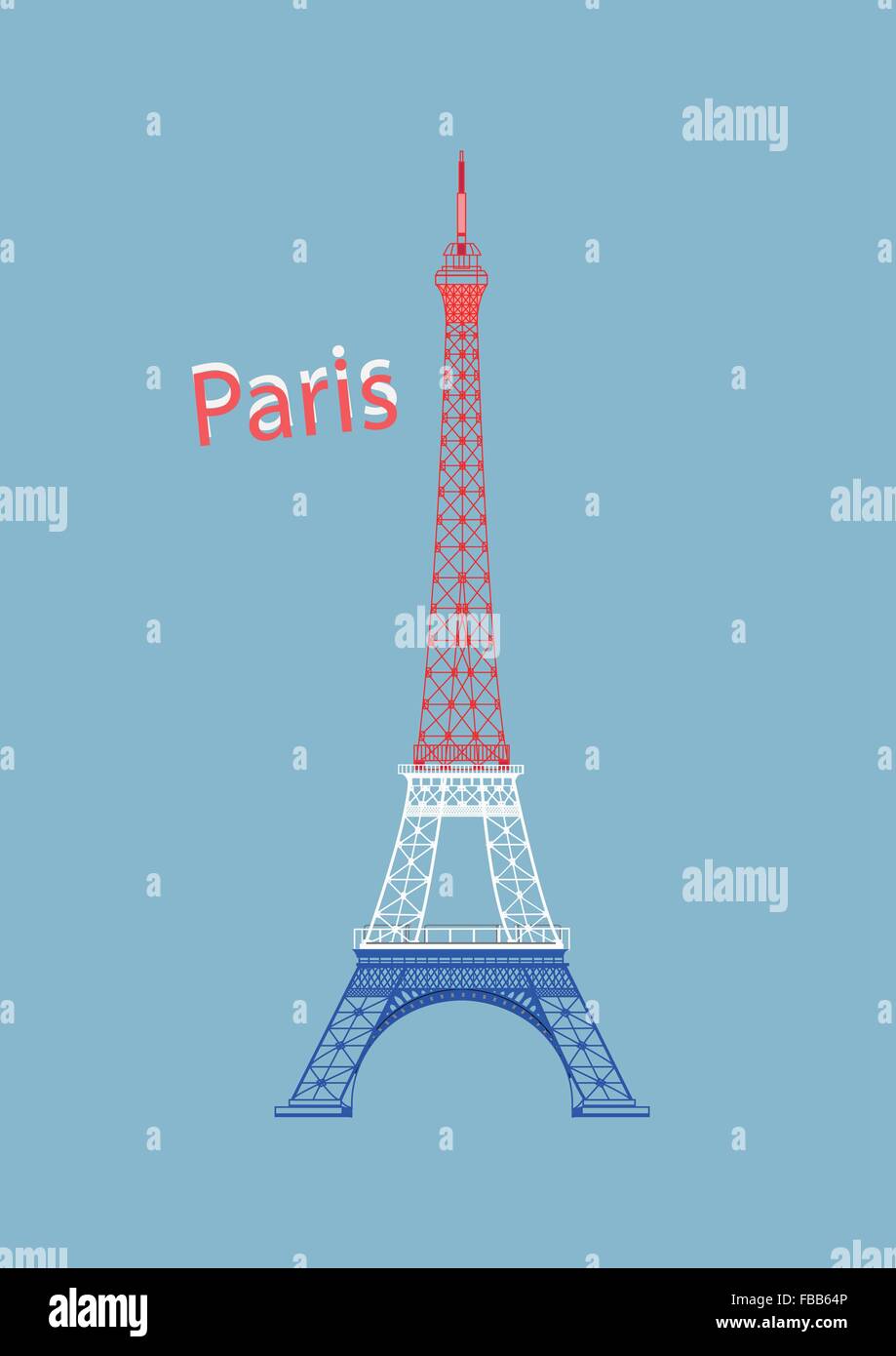 The vector Paris Eiffel Tower with nice color Stock Vector Image & Art ...