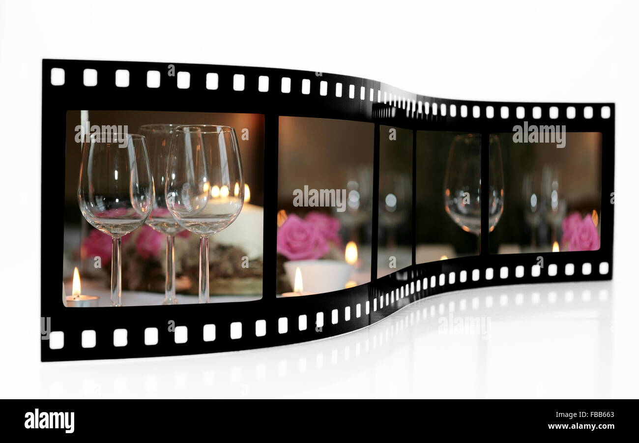 Wedding table setting decoration Cut Out Stock Images & Pictures - Alamy