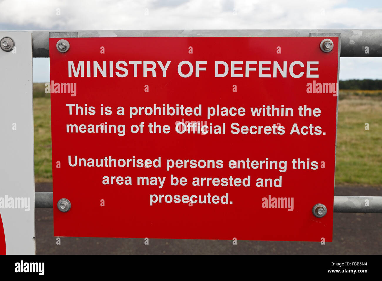 Ministry of Defence sign Stock Photo - Alamy