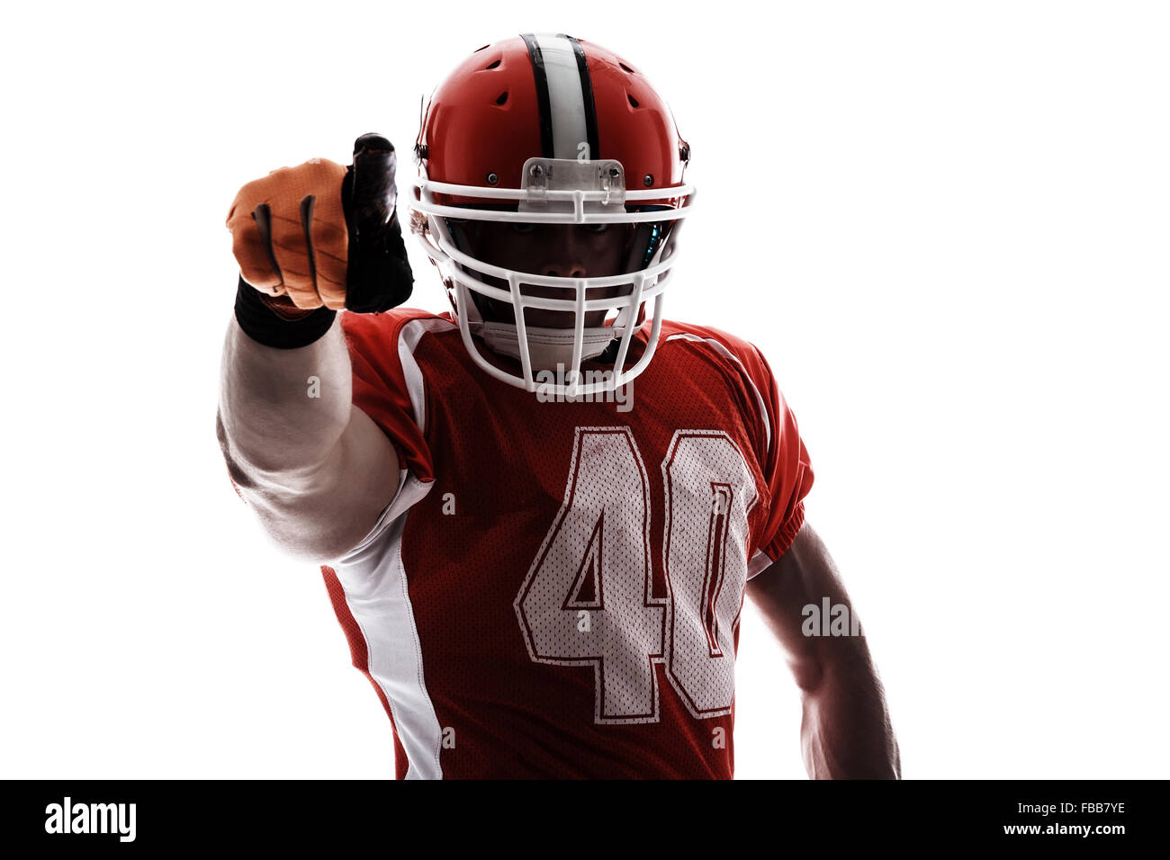 American Football player pointing you Stock Photo - Alamy