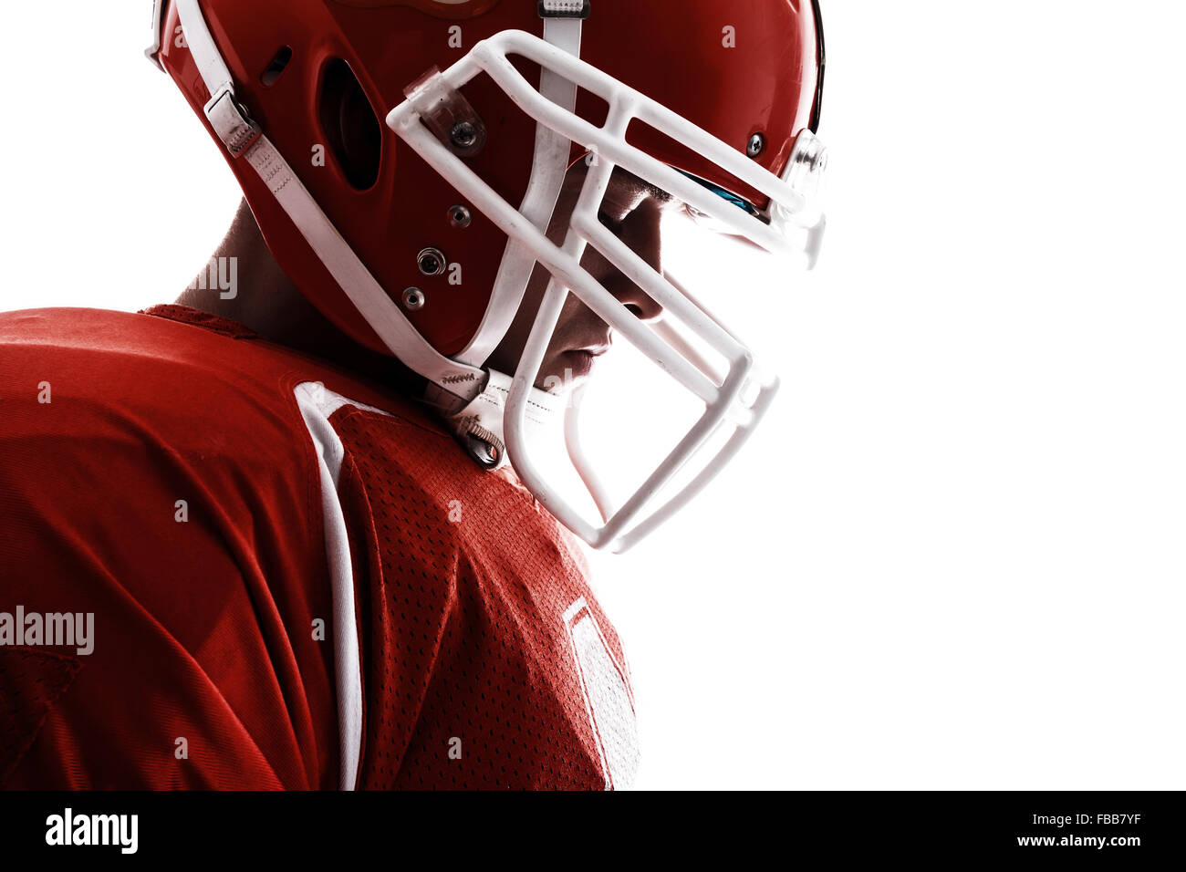 American Football player thinking Stock Photo - Alamy