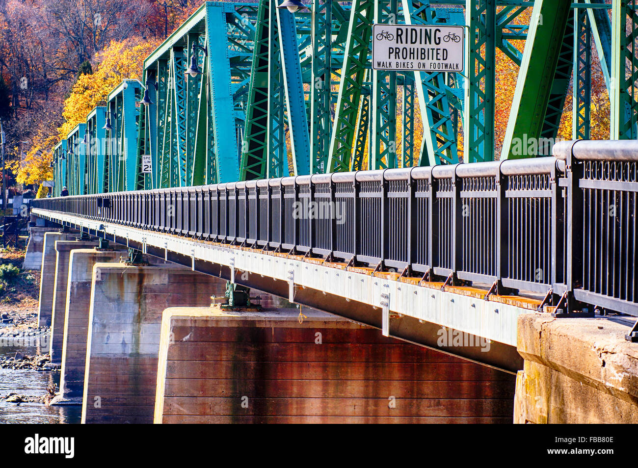 Close Up View of a Bridge Structure, CentreBridge-Stockton, New Jersey ...