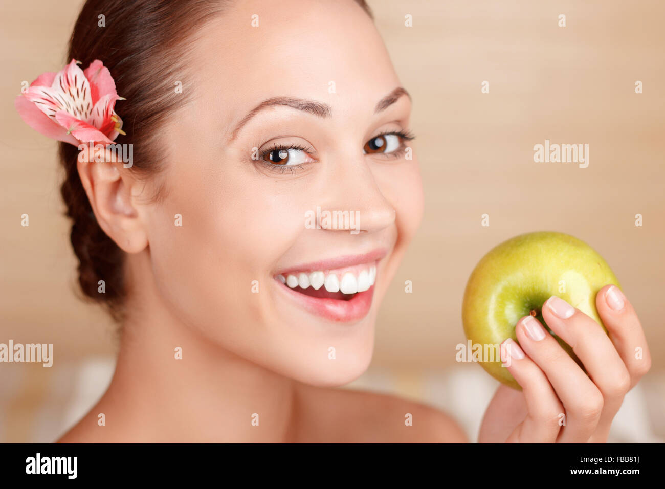 Woman and vitality close up and fruit hi-res stock photography and ...