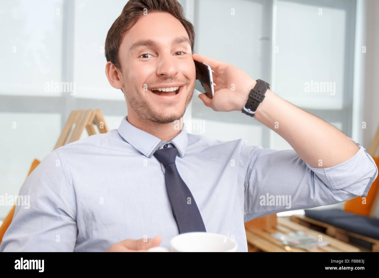 Call center operator having conversation Stock Photo - Alamy