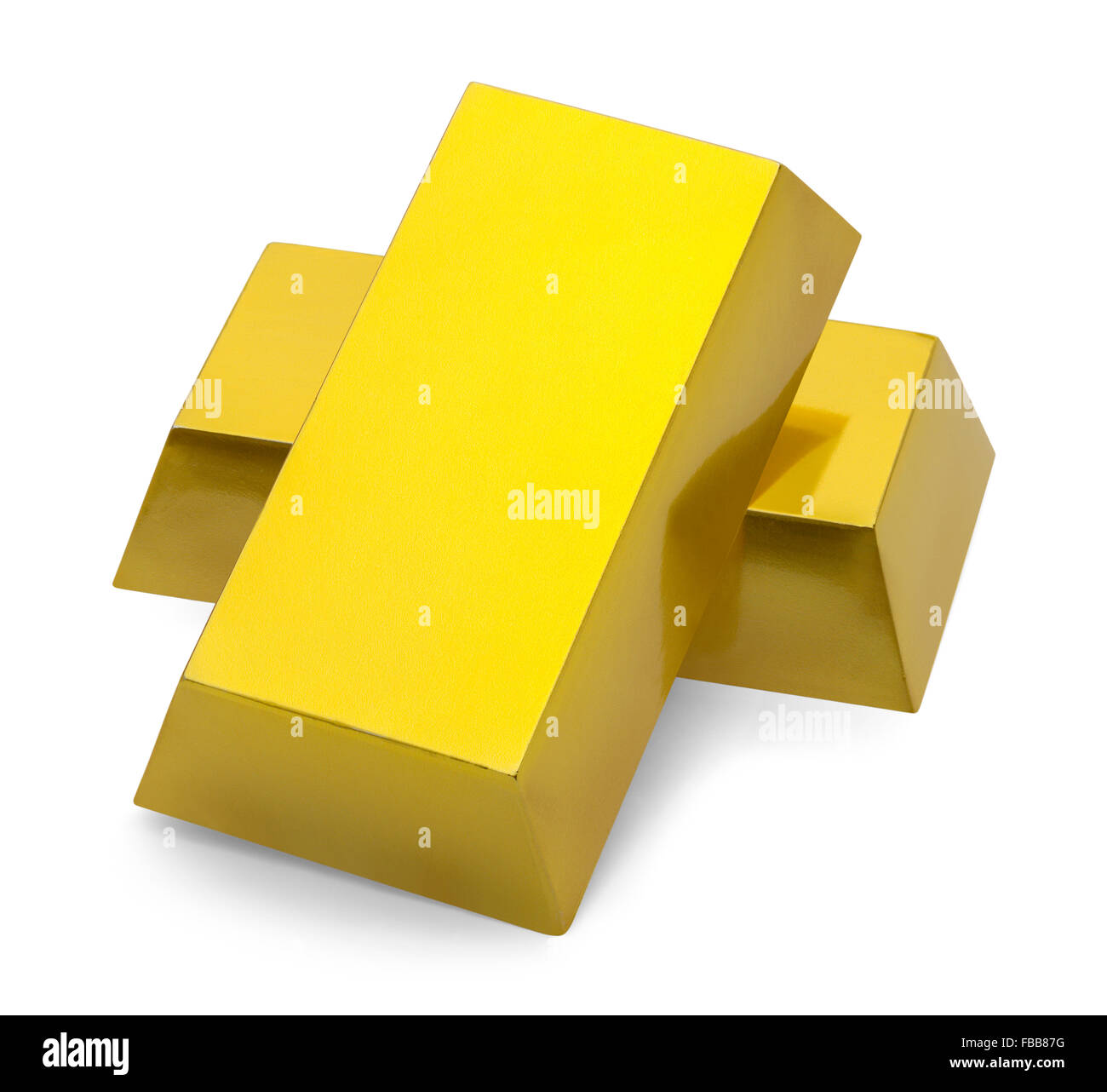 Two Gold Bars Isolated on White Background Stock Photo - Alamy