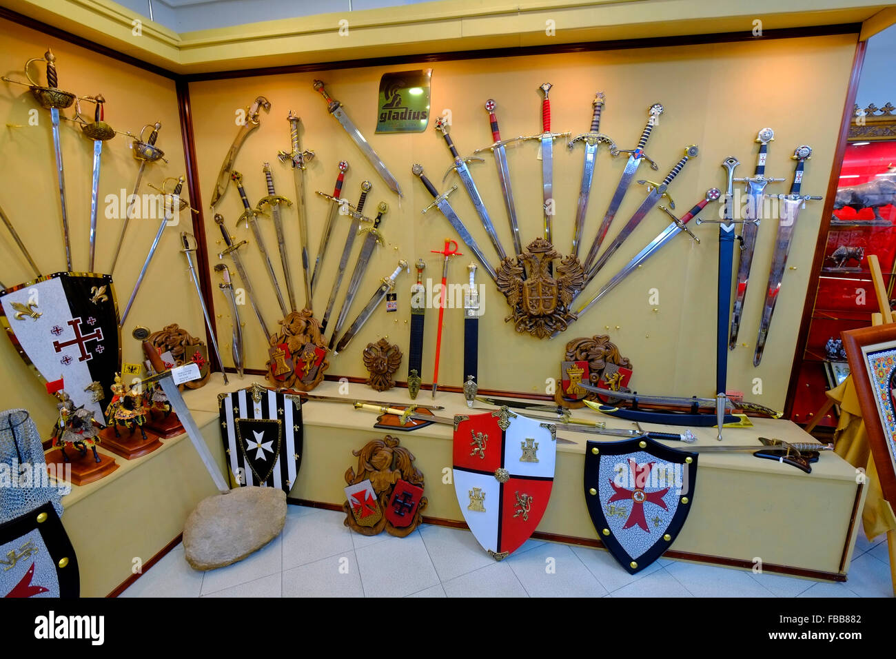 Swords Sabers Store Toledo Spain ES Stock Photo - Alamy