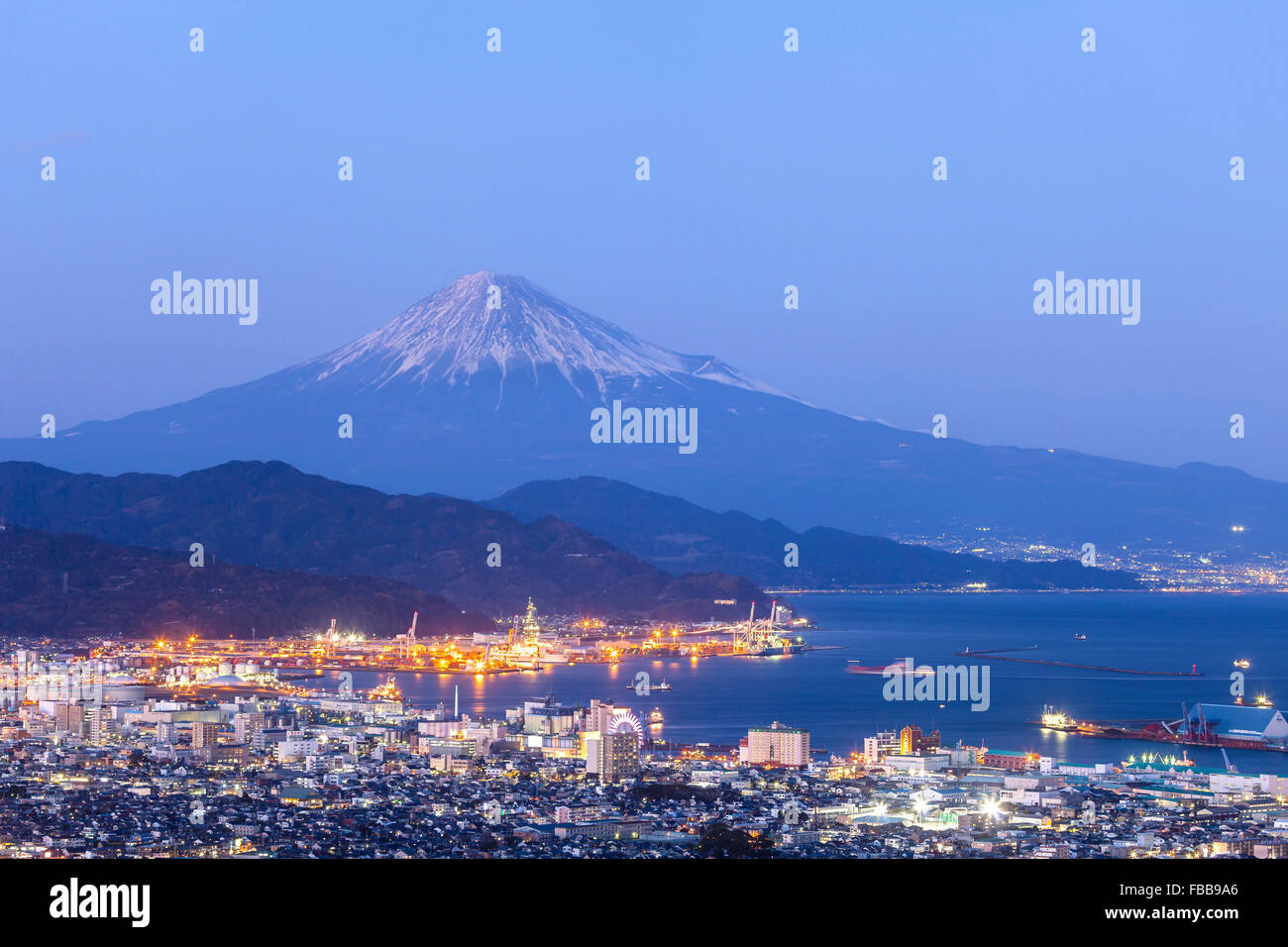 Mt. Fuji and Suruga bay in Japan Stock Photo - Alamy
