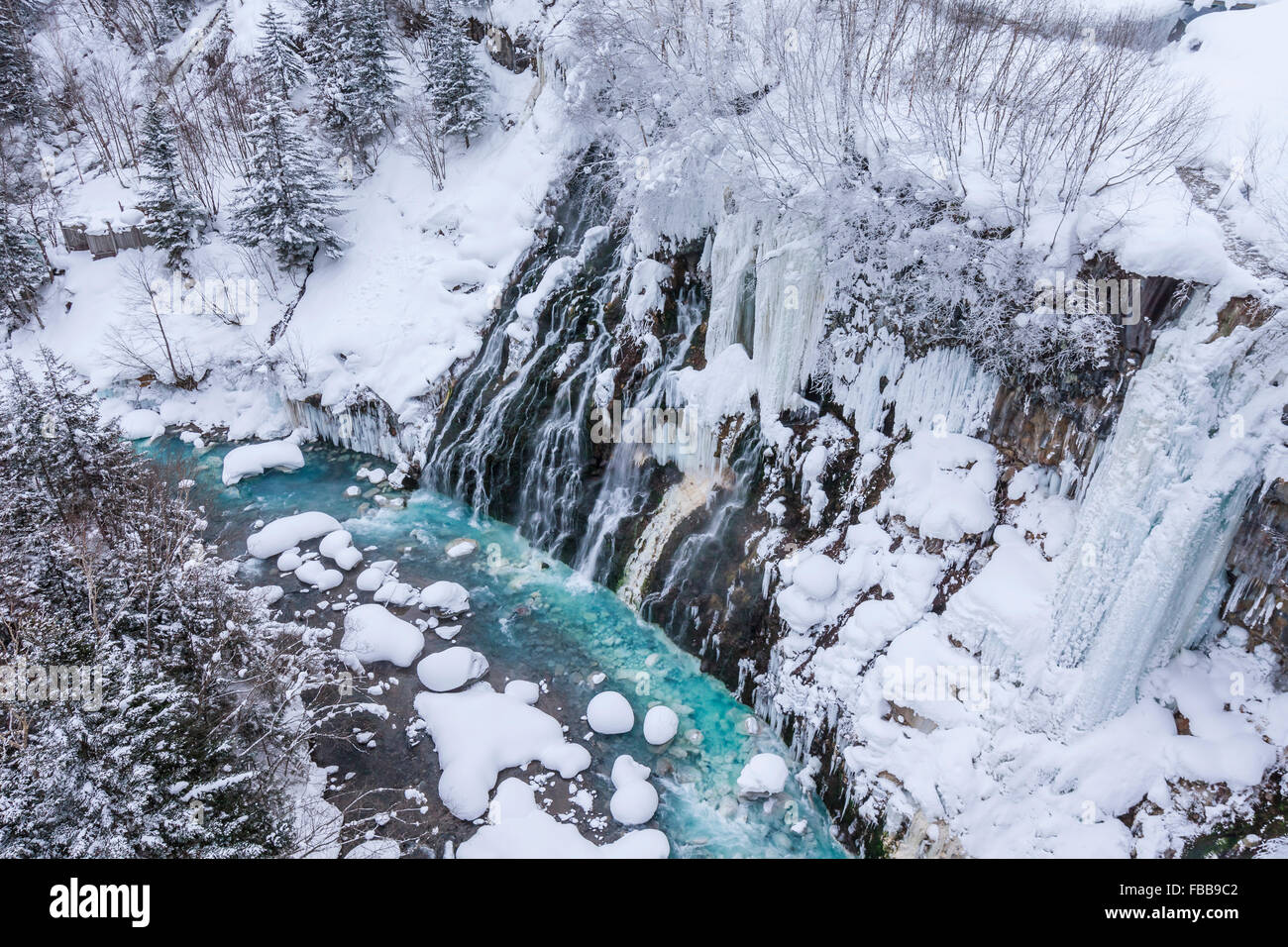 Frozen river in winter Stock Photo - Alamy