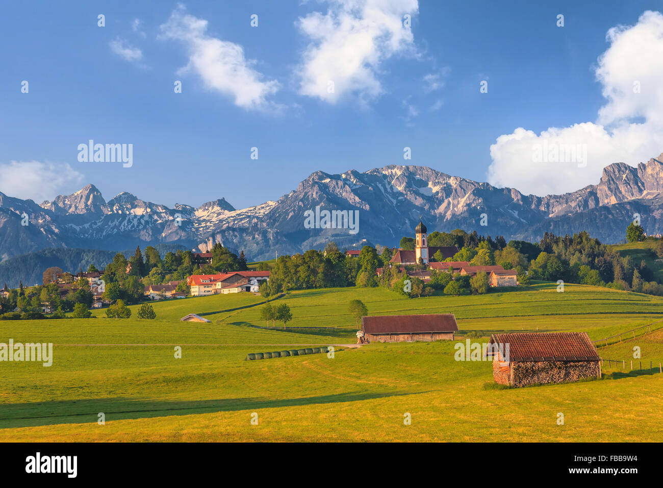 Landscape of Bavarian and Alpine Alps in Germany Stock Photo - Alamy