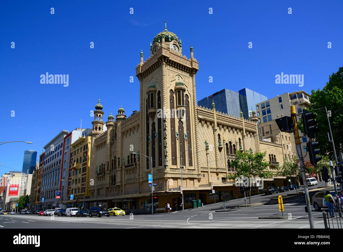 Flinders Street Melbourne Australia Victoria Coastal Capital Stock ...