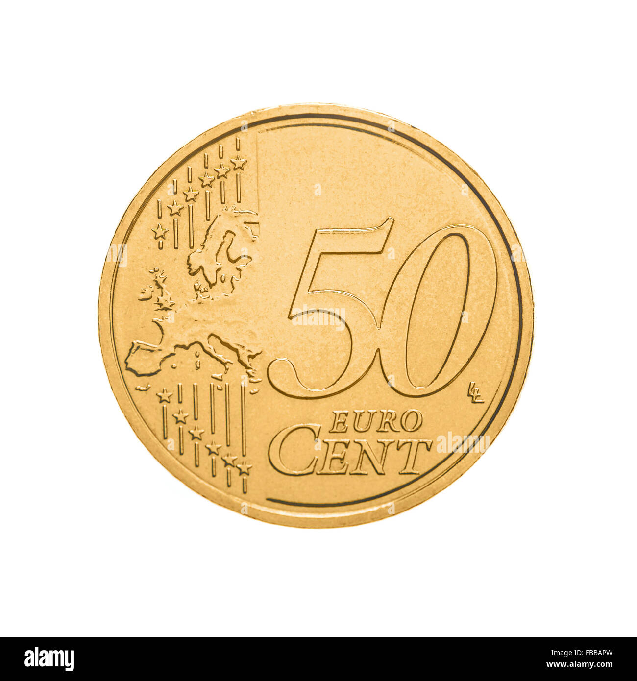 Fifty euro cents coin Stock Photo - Alamy