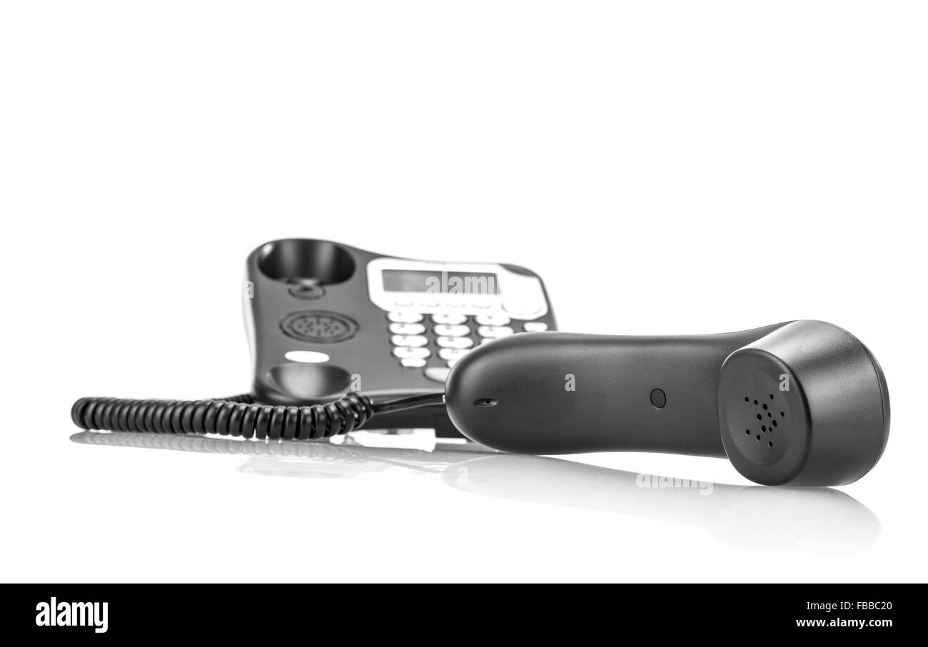 Black phone receiver Cut Out Stock Images & Pictures - Alamy