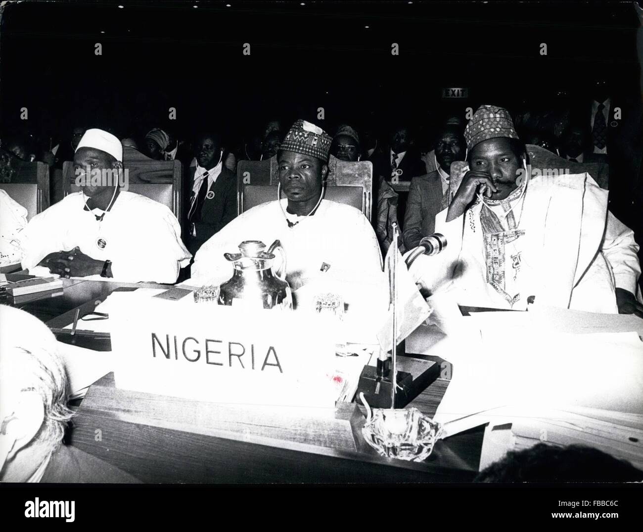 1980 - OAU meeting in Mauritius : Nigerian Delegation attending the ...
