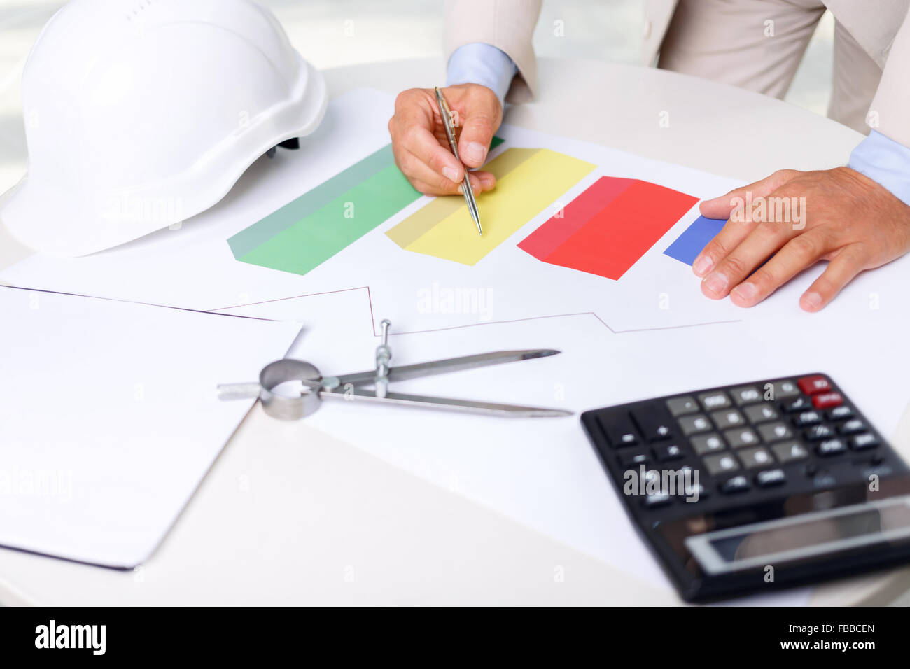 Working tools lying on the table Stock Photo - Alamy