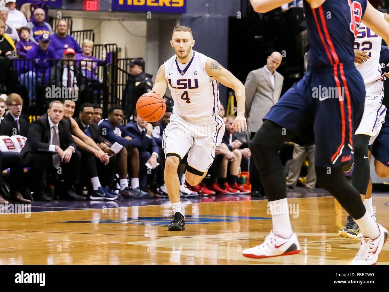 Baton Rouge, LA, USA. 13th Jan, 2016. LSU Tigers guard Keith Hornsby (4 ...