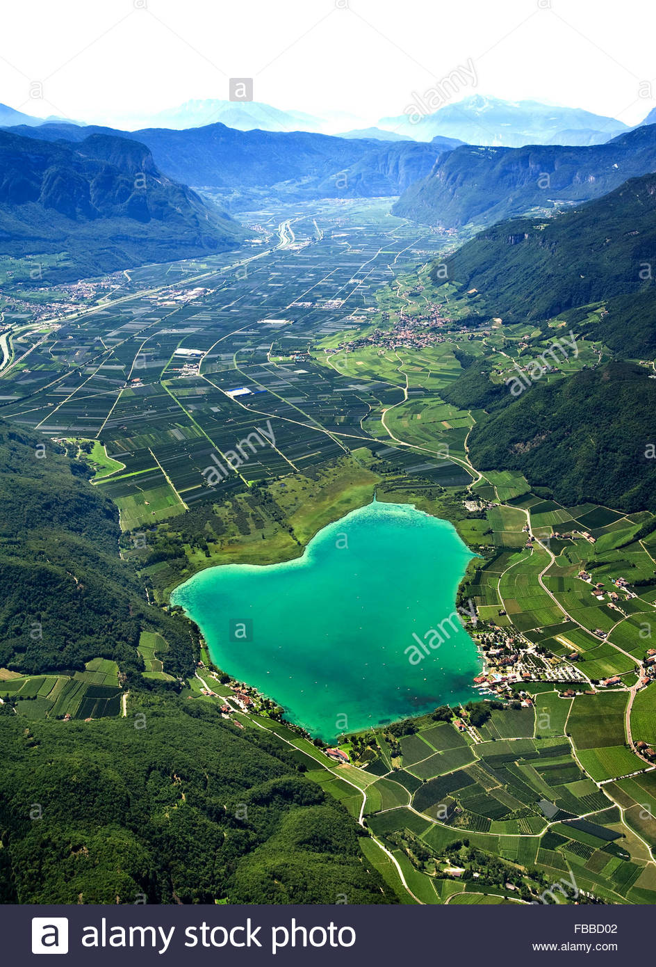 Lake Caldaro South Italy Tyrol Stock Photos & Lake Caldaro South Italy ...