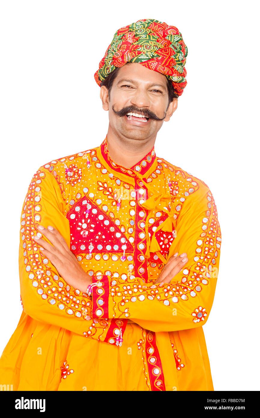 1 indian Rural Gujrati Villager Arms Crossed Posing Stock Photo - Alamy