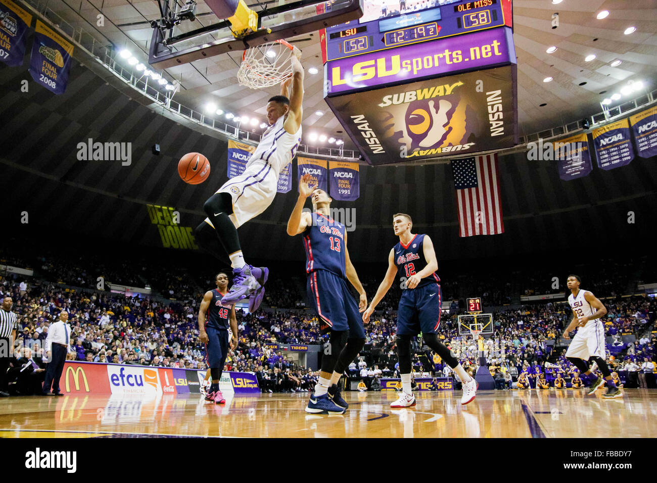 Baton Rouge, LA, USA. 13th Jan, 2016. LSU Tigers forward Ben Simmons ...