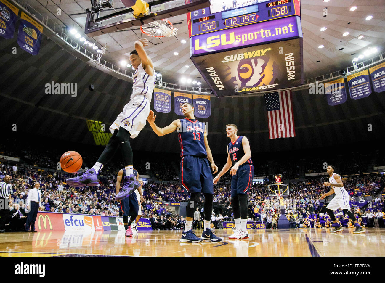 Baton Rouge, LA, USA. 13th Jan, 2016. LSU Tigers forward Ben Simmons ...