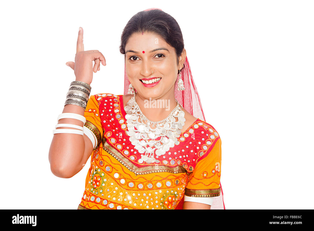 Woman index finger smile hi-res stock photography and images - Alamy