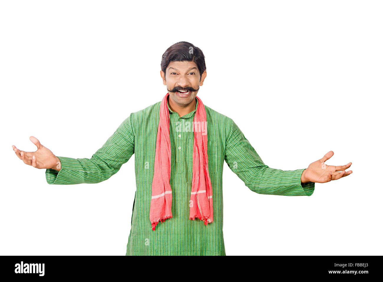 1 indian rural man Shouting gesturing hand Stock Photo - Alamy