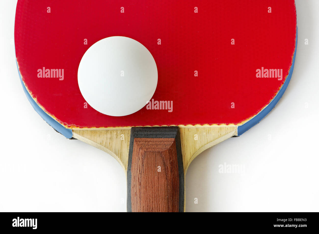 Ping-pong racket and ball, isolated on white Stock Photo - Alamy