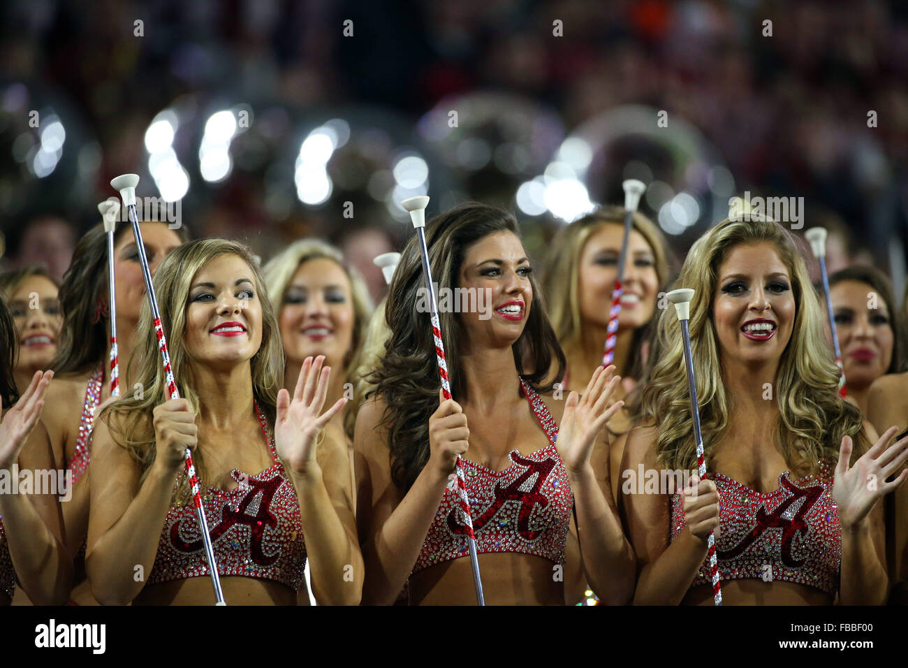 Alabama crimson tide cheerleaders hi-res stock photography and images ...