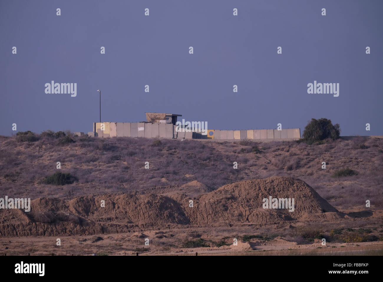An Israeli army post at the border with northern Gaza Strip near the ...