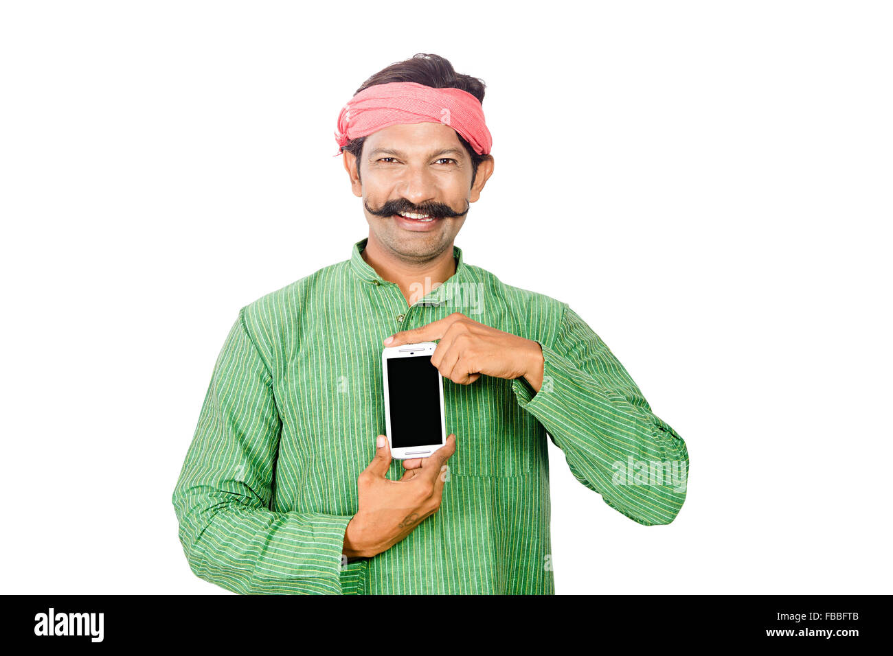 Indian rural man mobile phone hi-res stock photography and images - Alamy