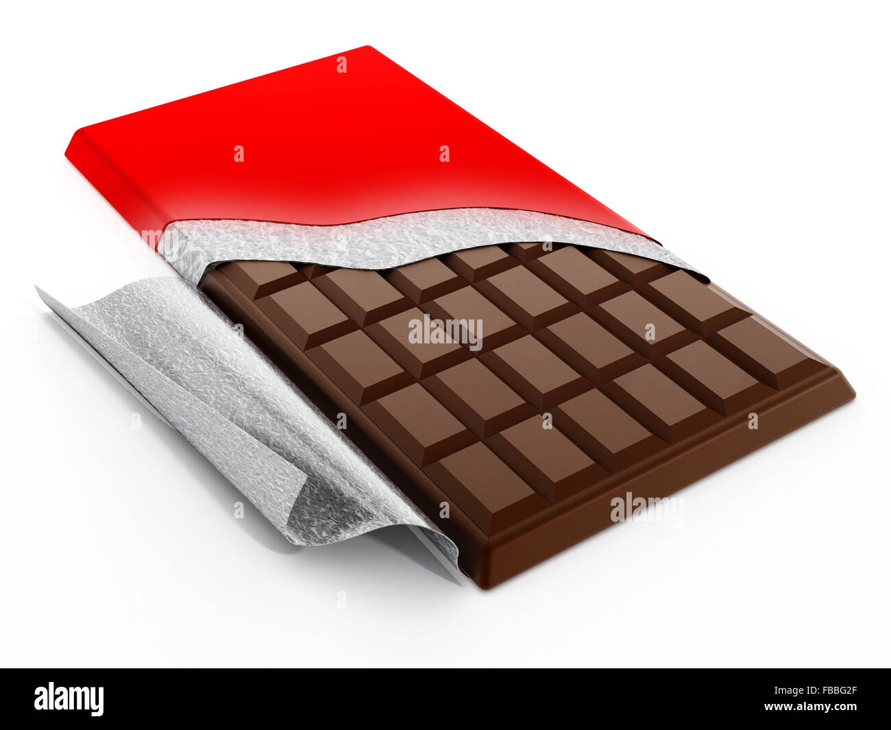 Brown milk chocolate bar isolated on white background Stock Photo - Alamy