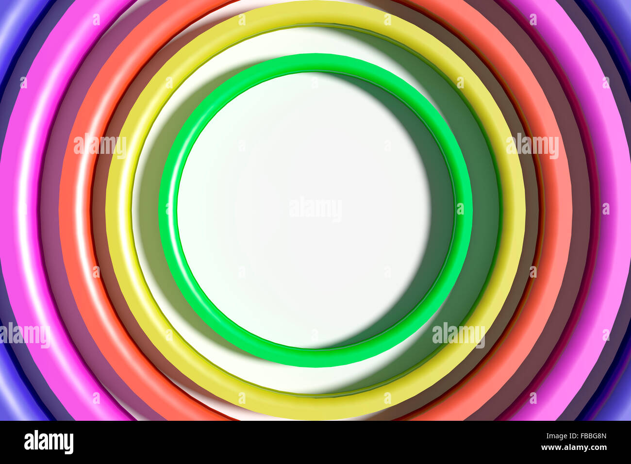 3d rendering of colorful circles on white background. Illustration ...