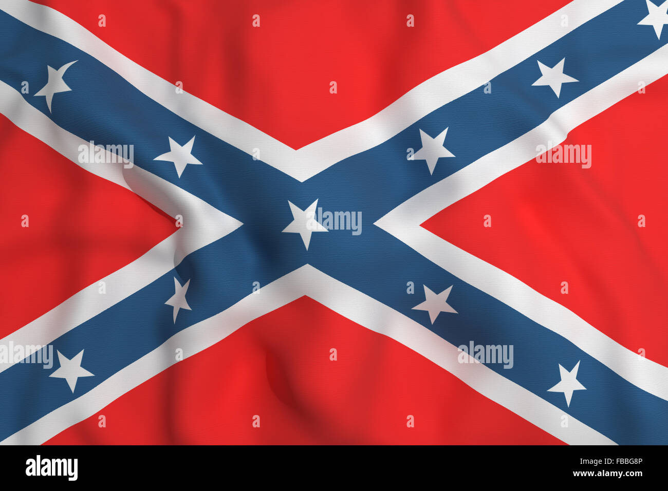 3d rendering of an old confederate flag waving Stock Photo - Alamy