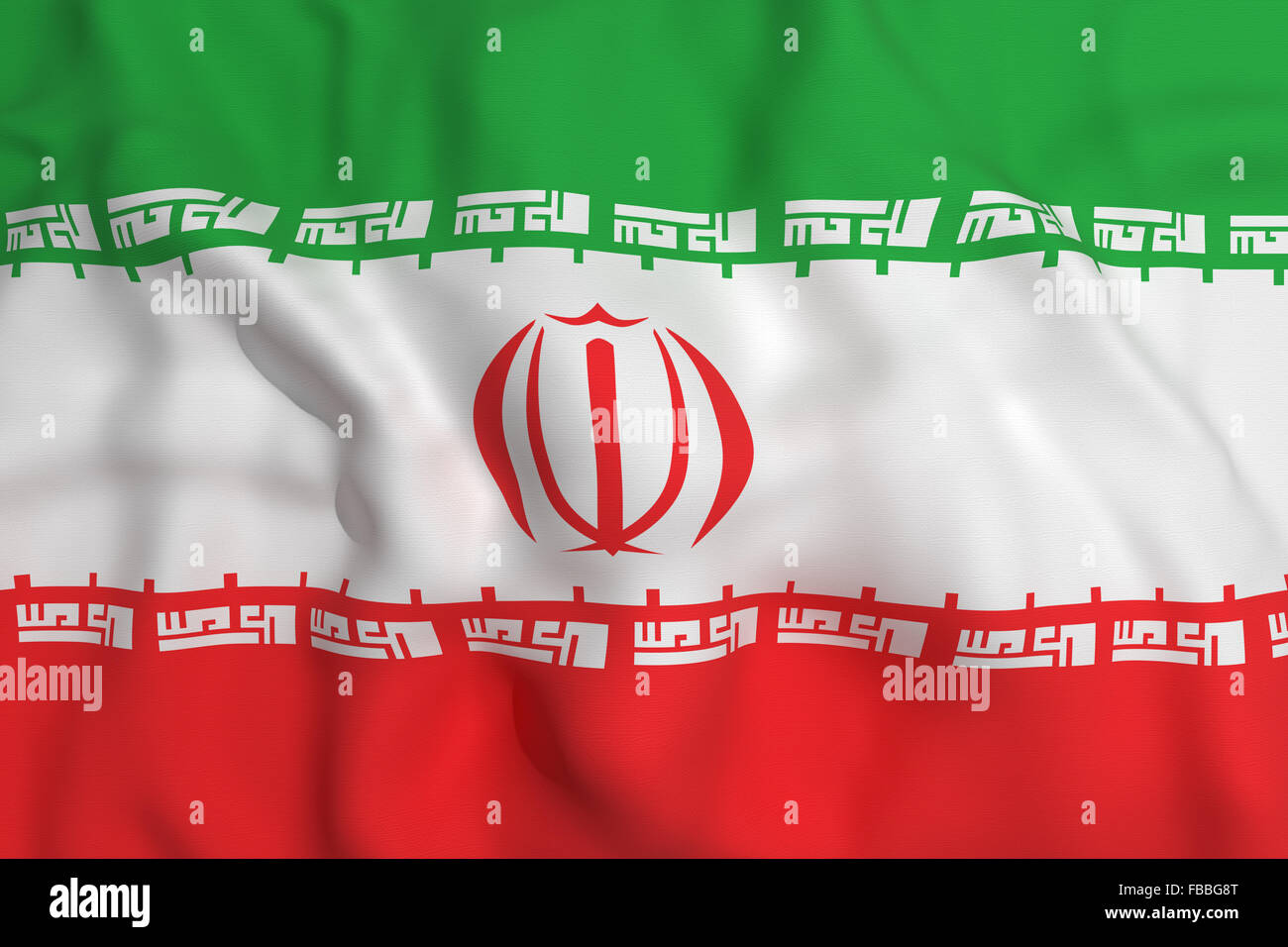 3d rendering flag iran waving hi-res stock photography and images - Alamy