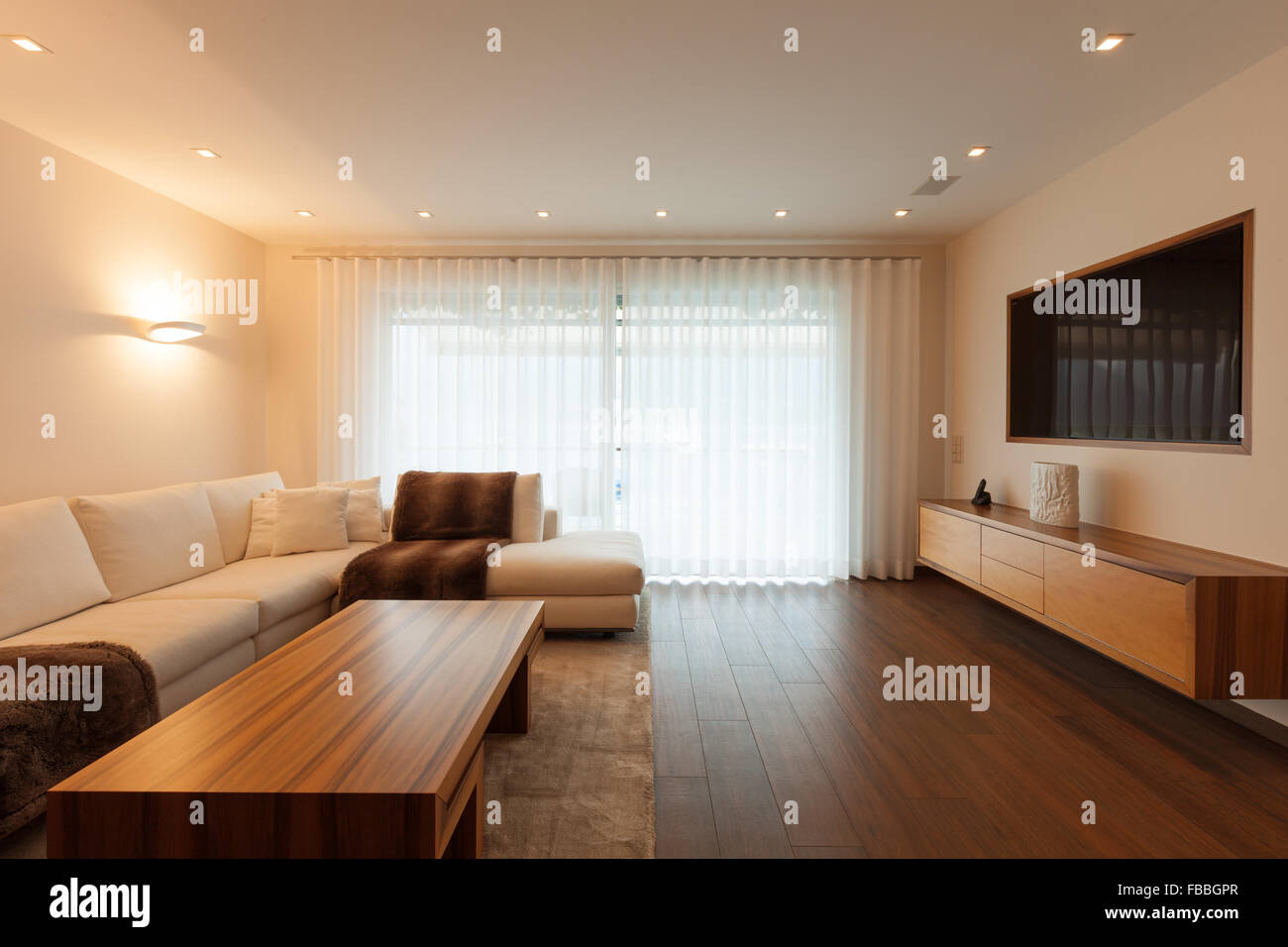 Interior architecture, modern living room Stock Photo - Alamy