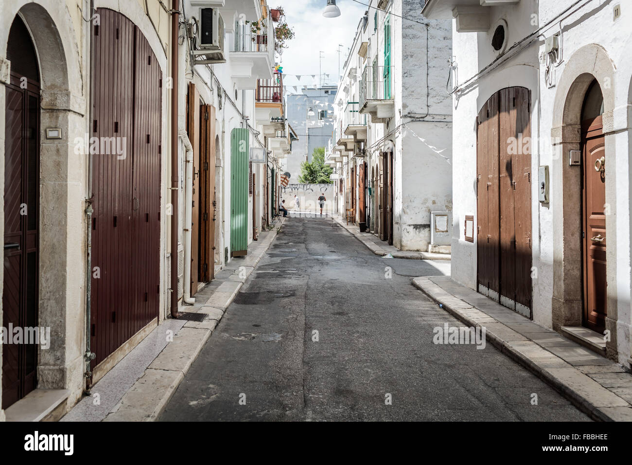 Tiny street of Mola di Bari, Puglia region, Italy Stock Photo - Alamy
