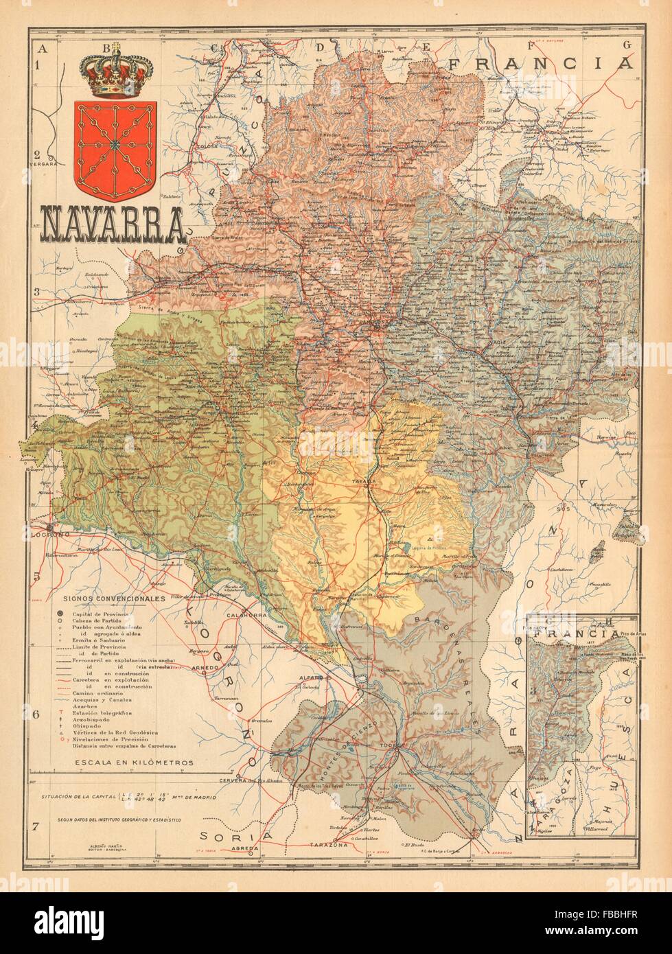 Map of navarre hi-res stock photography and images - Alamy