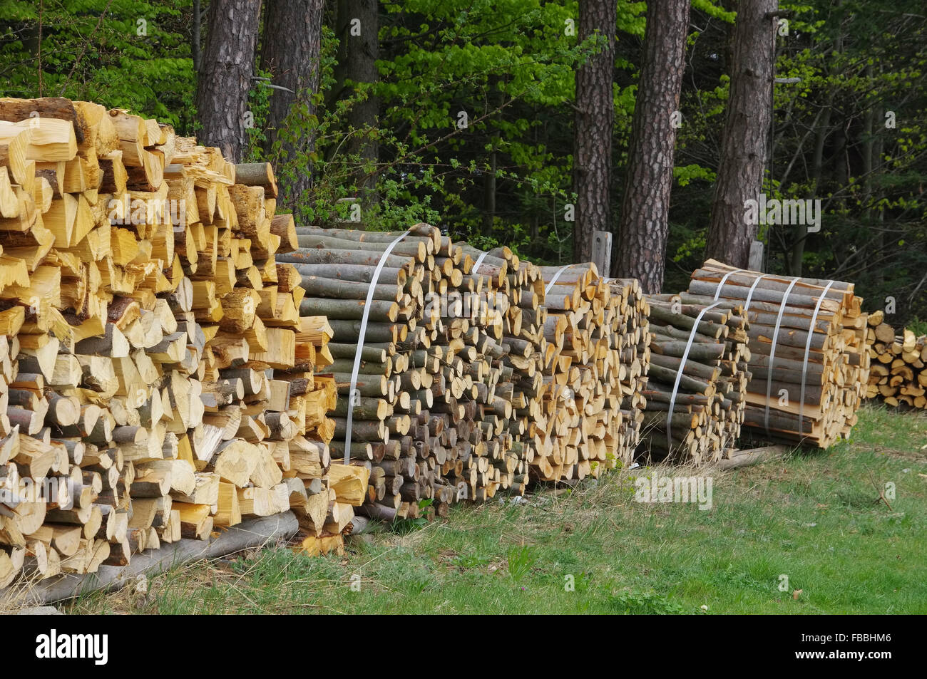 Holzstapel - stack of wood 48 Stock Photo - Alamy