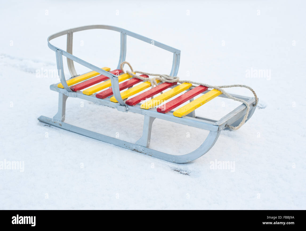 sled on the snow Stock Photo - Alamy