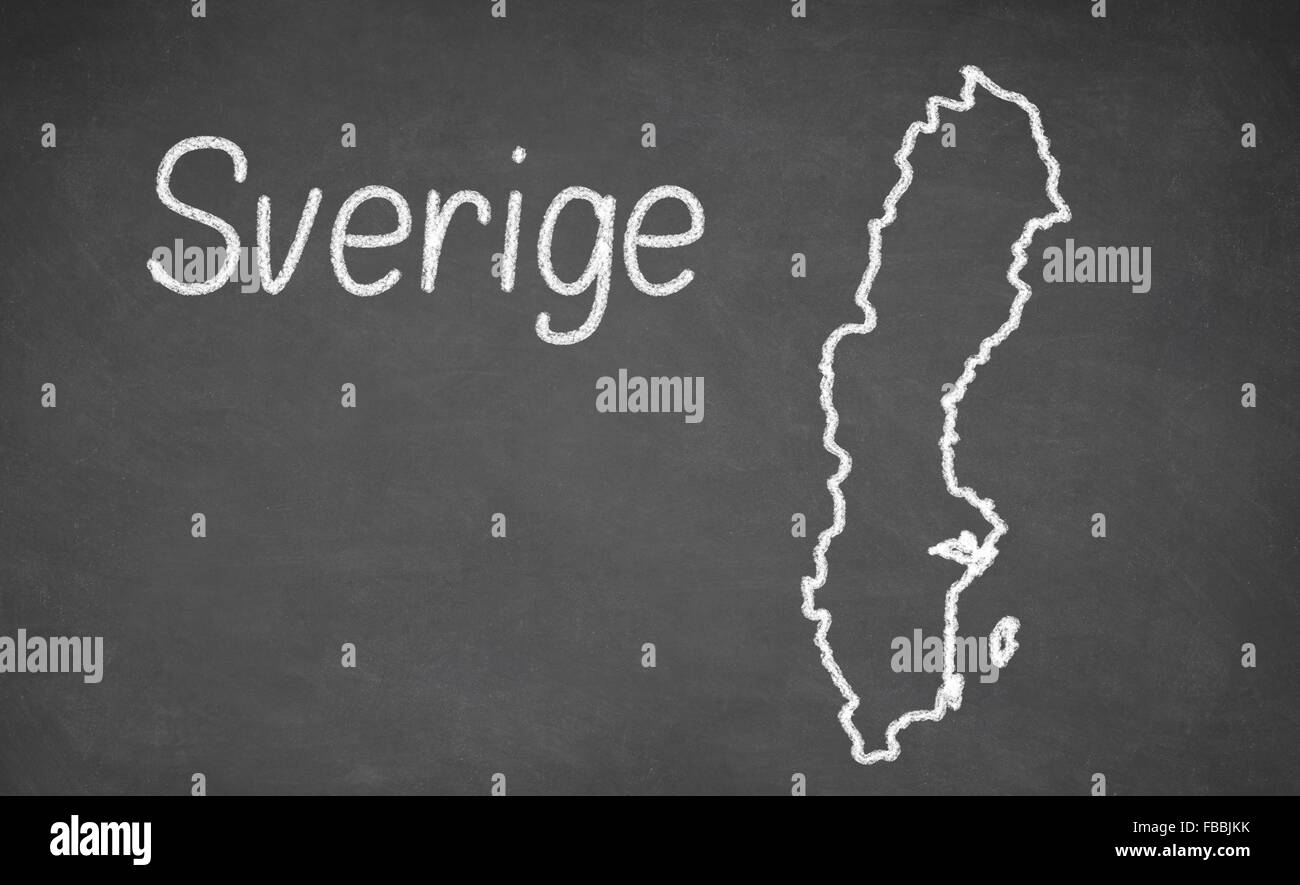 Outline map of sweden hi-res stock photography and images - Alamy