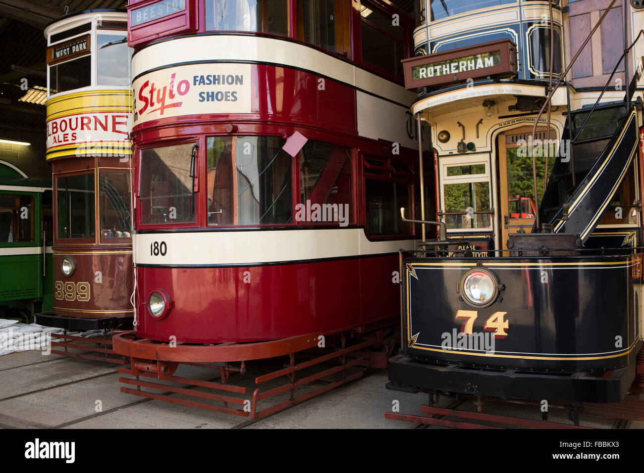 UK, England, Derbyshire, Crich, Tramway Museum, Australian, Nottingham ...