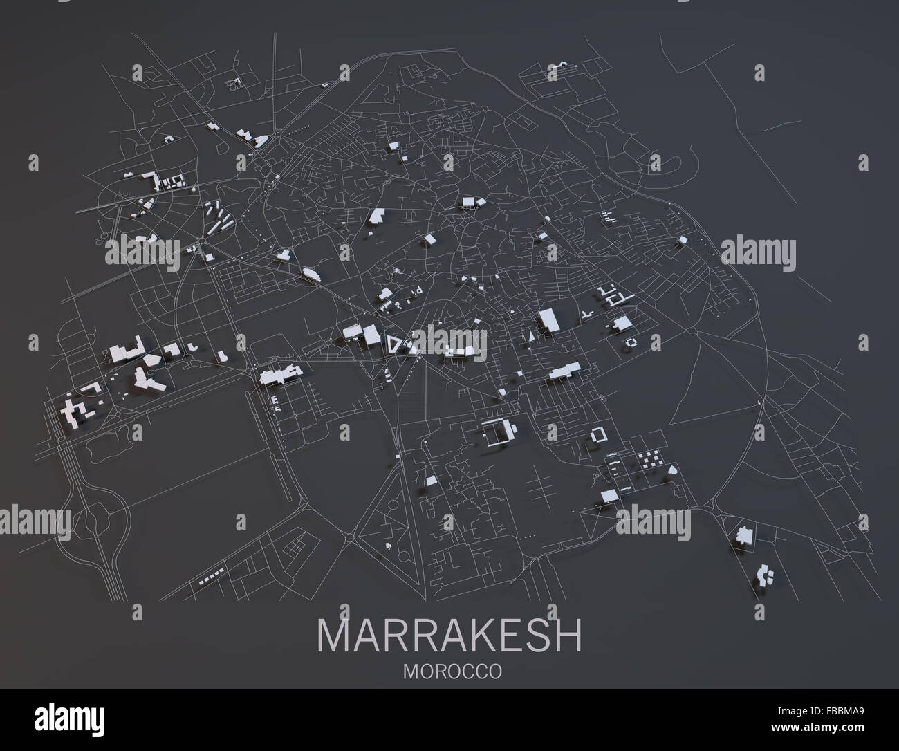 Map of morocco marrakech hi-res stock photography and images - Alamy
