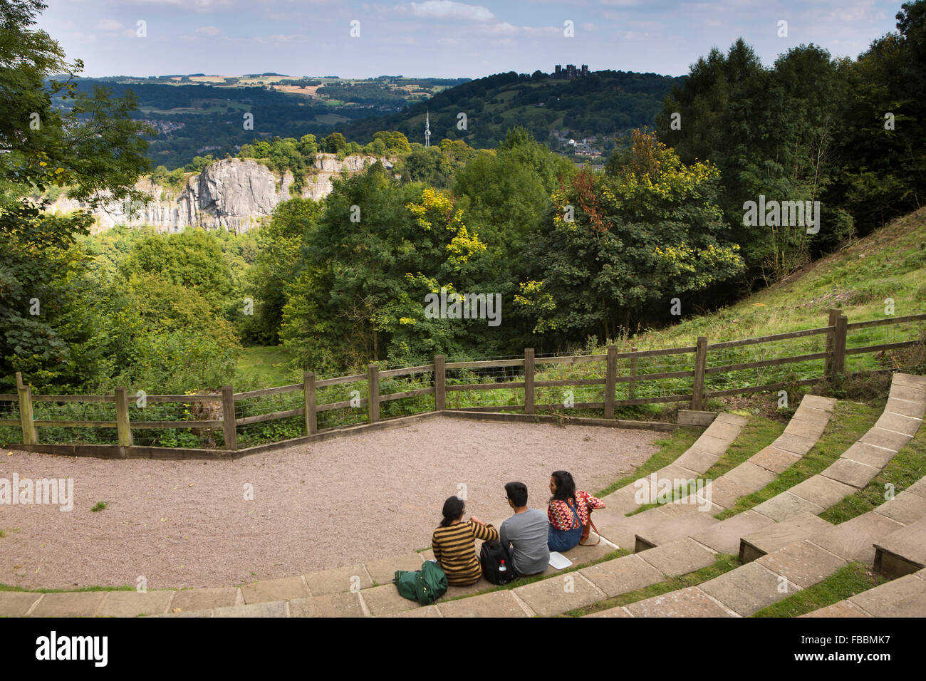 UK, England, Derbyshire, Matlock Bath, Heights of Abraham, view from ...