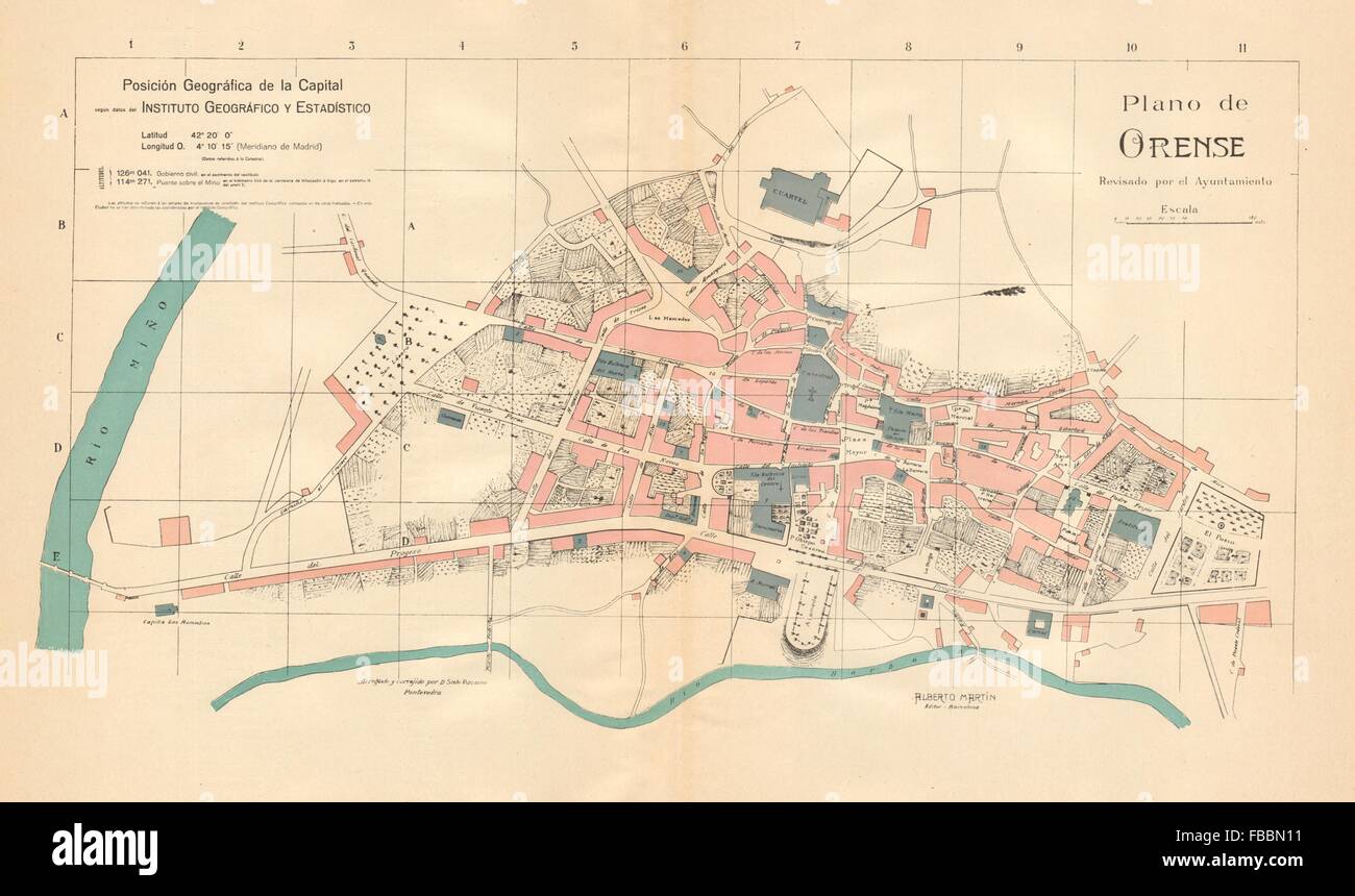 Ourense map hi-res stock photography and images - Alamy