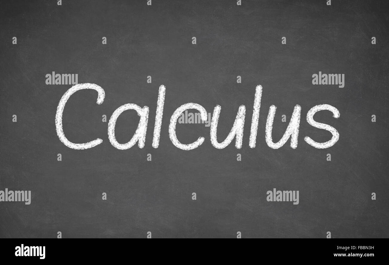Calculus lesson on blackboard or chalkboard Stock Photo - Alamy