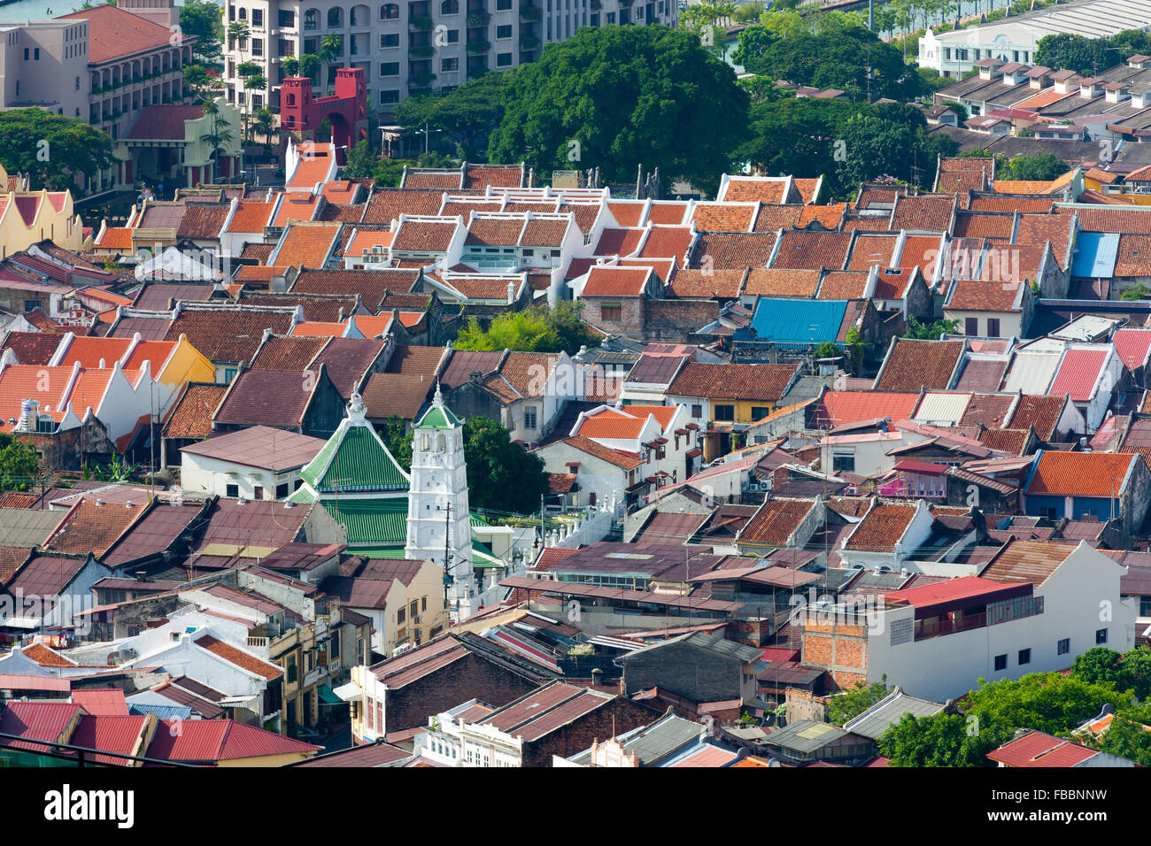 Aerial View over Chinatown Old Malacca, Malaysia Stock Photo - Alamy